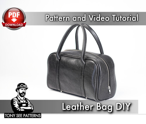 Leather Bag Pattern: DIY Leather Working Project (Instant PDF ...