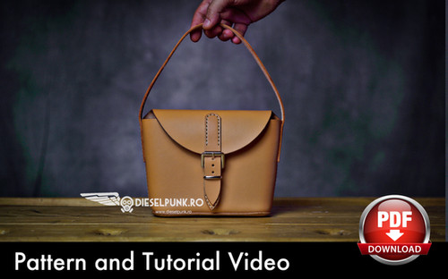 Small Leather Bags Pattern - Leather DIY - Pdf Download - Leather Bag ...