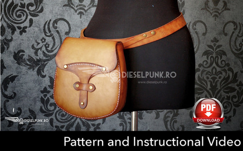 Bag Pattern - Pdf Download - Hip Bag - Leather DIY - Video Tutorial ...
