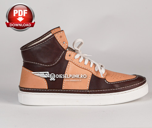 High Top Sneakers Pattern - Leather DIY - Pdf Download and Video ...