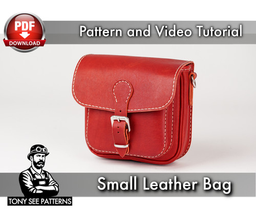 Leather Purse Pattern: DIY Small Bag with Video Tutorial (PDF Download ...