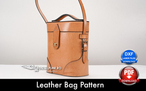 Leather Case Pattern - Pdf Download - Leather DIY - Bag Template ...