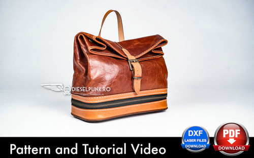 Lunch Bag Pattern - Toiletry Bag Pattern - Leather DIY - Pdf Download ...