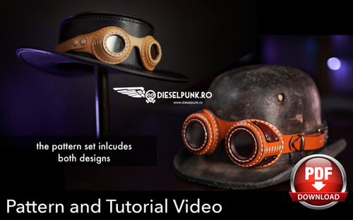 Goggles Pattern Set - Cosplay DIY - Pdf Download | Leather Patterns