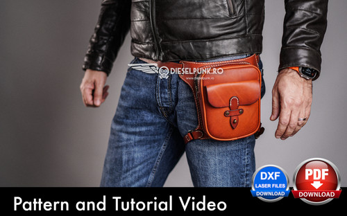 Bag Pattern - Leather DIY - Pdf Download - Hip Bag 2 - Video Tutorial ...
