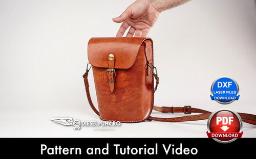 Leather Messenger Bag Pattern - Pdf Download - Leather DIY - Backpack ...