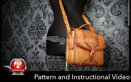 Bag Pattern - Leather DIY - Pdf Download - Messenger Bag - Video ...