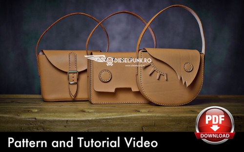 Small Leather Bags Pattern - Pattern Set - Leather DIY - Pdf Download ...