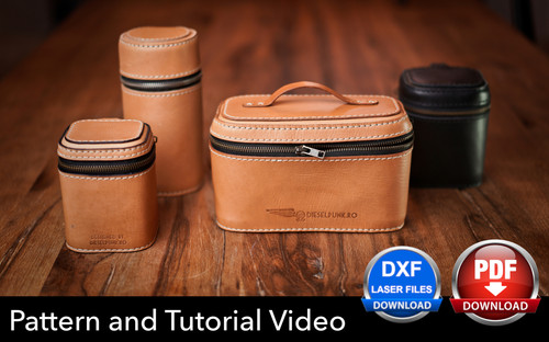 Leather Box Pattern - Toiletry Bag Pattern - Leather DIY - Pdf Download ...