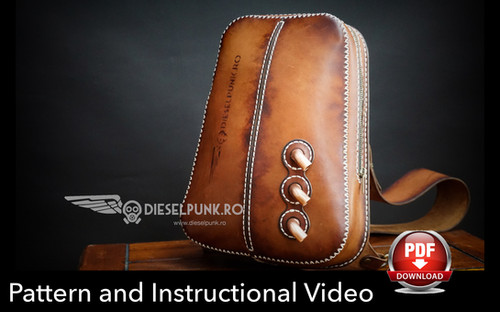 Sling Bag Pattern - Leather Backpack Template - Pdf Download - Leather ...