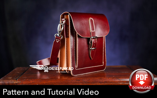 EDC Bag Pattern - Leather Bag DIY - Pdf Download - EDC Bag - Video Tutorial | Leather Patterns