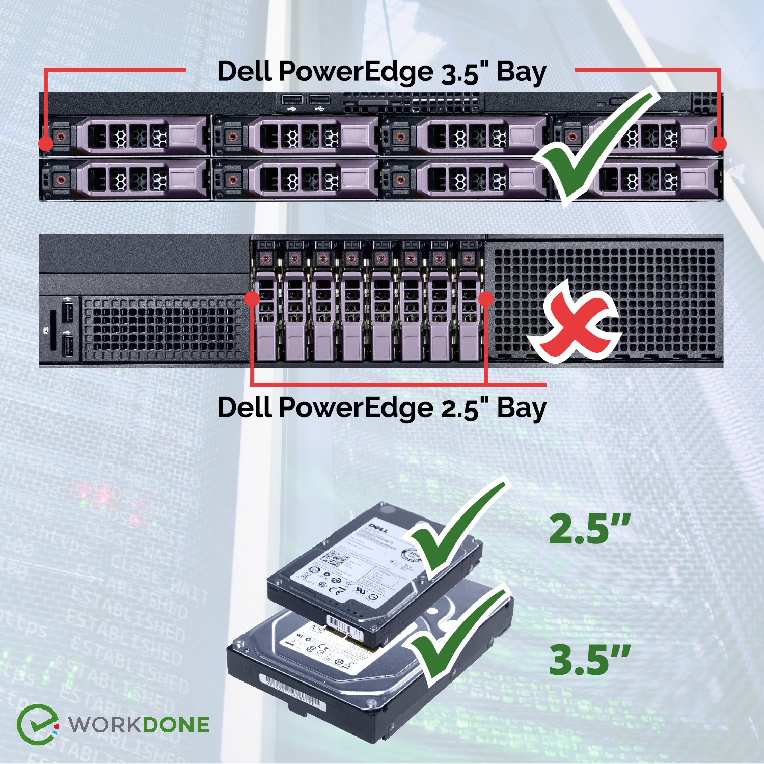 3.5-inch Drive Carrier X7K8W with 2.5-inch adapter 9W8C4