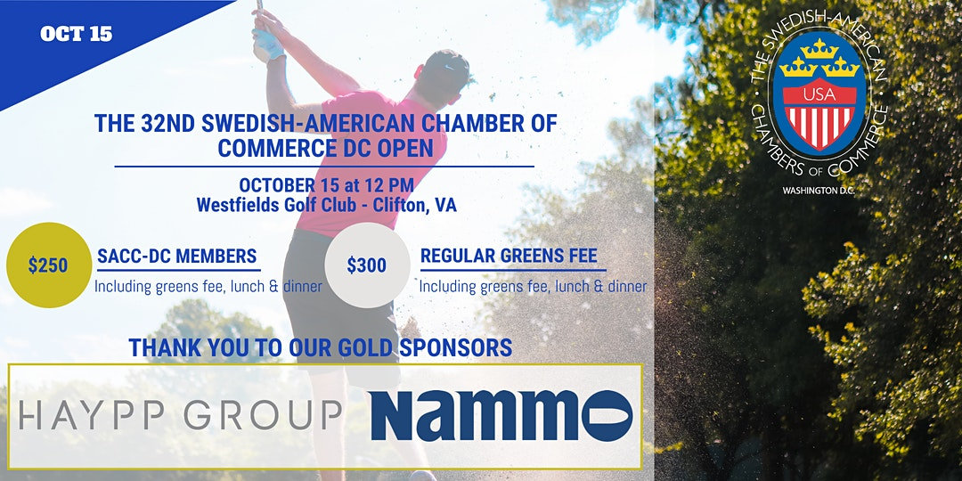 Swedish-American Chamber of Commerce Presents: 32nd SACC DC Open | NADIC