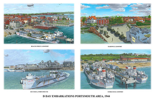 D Day Embarkation Locations in the Portsmouth Area. | Neil Marshall Art 22