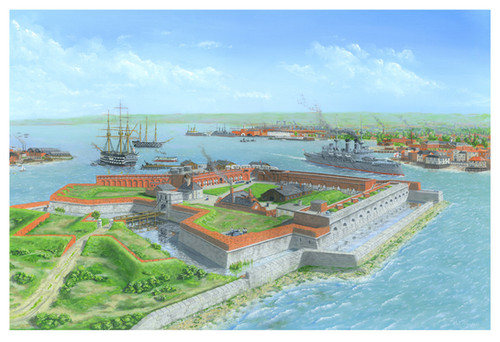 Fort Blockhouse. Gosport. (Later HMS Dolphin) | Neil Marshall Art 22