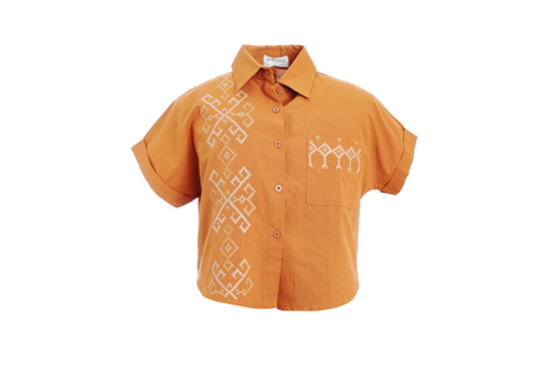 Humok Blouse in Brown | NIñOFRANCO