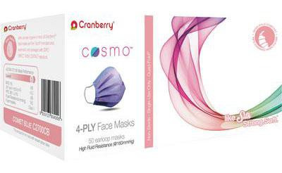 Cranberry Cosmo Face Masks ASTM Level 3 (CR-C2700CB, CR-C2700GG, CR ...