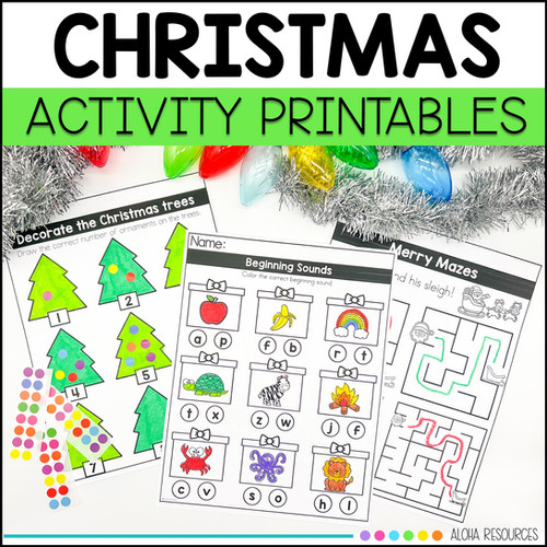 Christmas Activities | No Prep Printables | Math and Literacy Practice ...