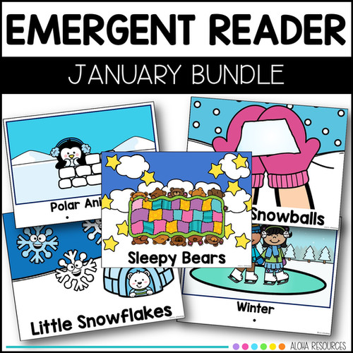 January Emergent Reader Bundle for Prekindergarten and Kinder | Aloha ...