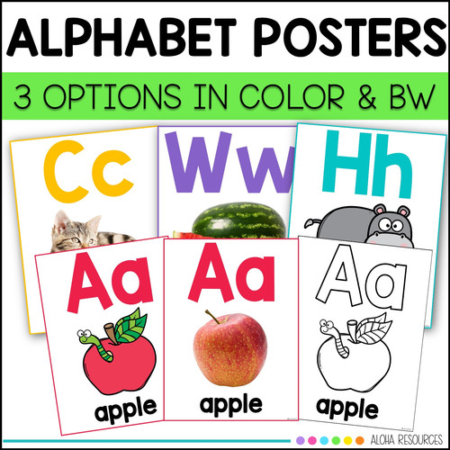 Alphabet Posters with Real Photos and Clip art | Aloha Resources