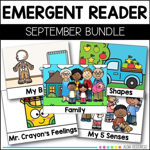 September Emergent Reader Bundle for Prekindergarten and Kinder | Aloha ...