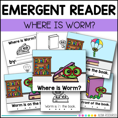 Where is worm? Back to school Prepositions Emergent Reader | Aloha ...
