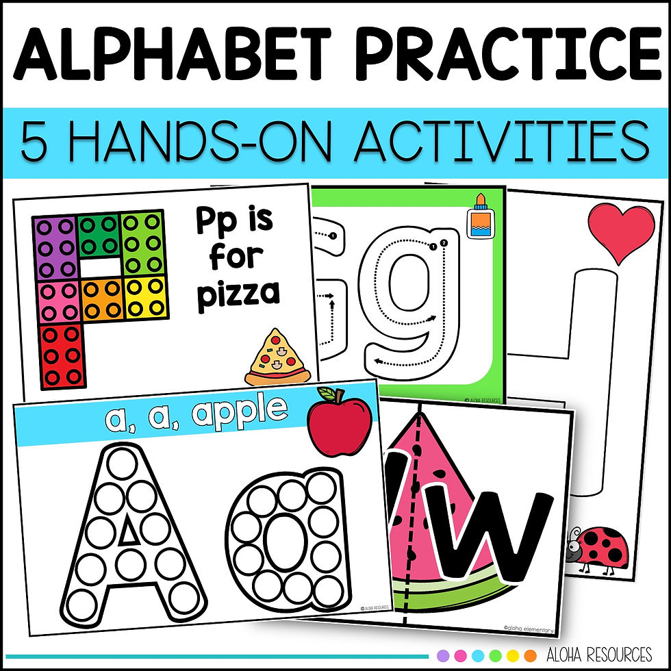 Alphabet Fine Motor Activity Centers and Printables | Aloha Resources