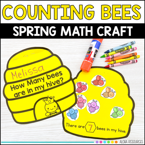 Spring Activities for Kids | Math Craft Counting Bees | Aloha Resources