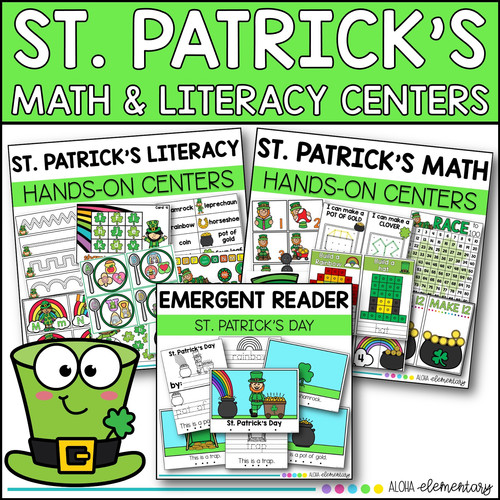 St. Patrick's Day Math and Literacy Centers For Prekindergarten and ...
