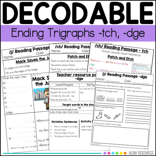Ending Trigraphs Decodable Readers | Aloha Resources