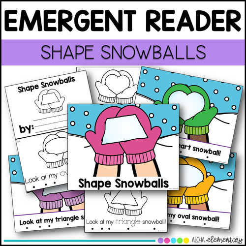 2D Shape Snowballs Emergent Reader | Aloha Resources