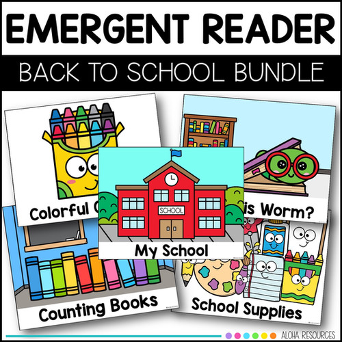 Back To School Emergent Reader Bundle for Prekindergarten and ...