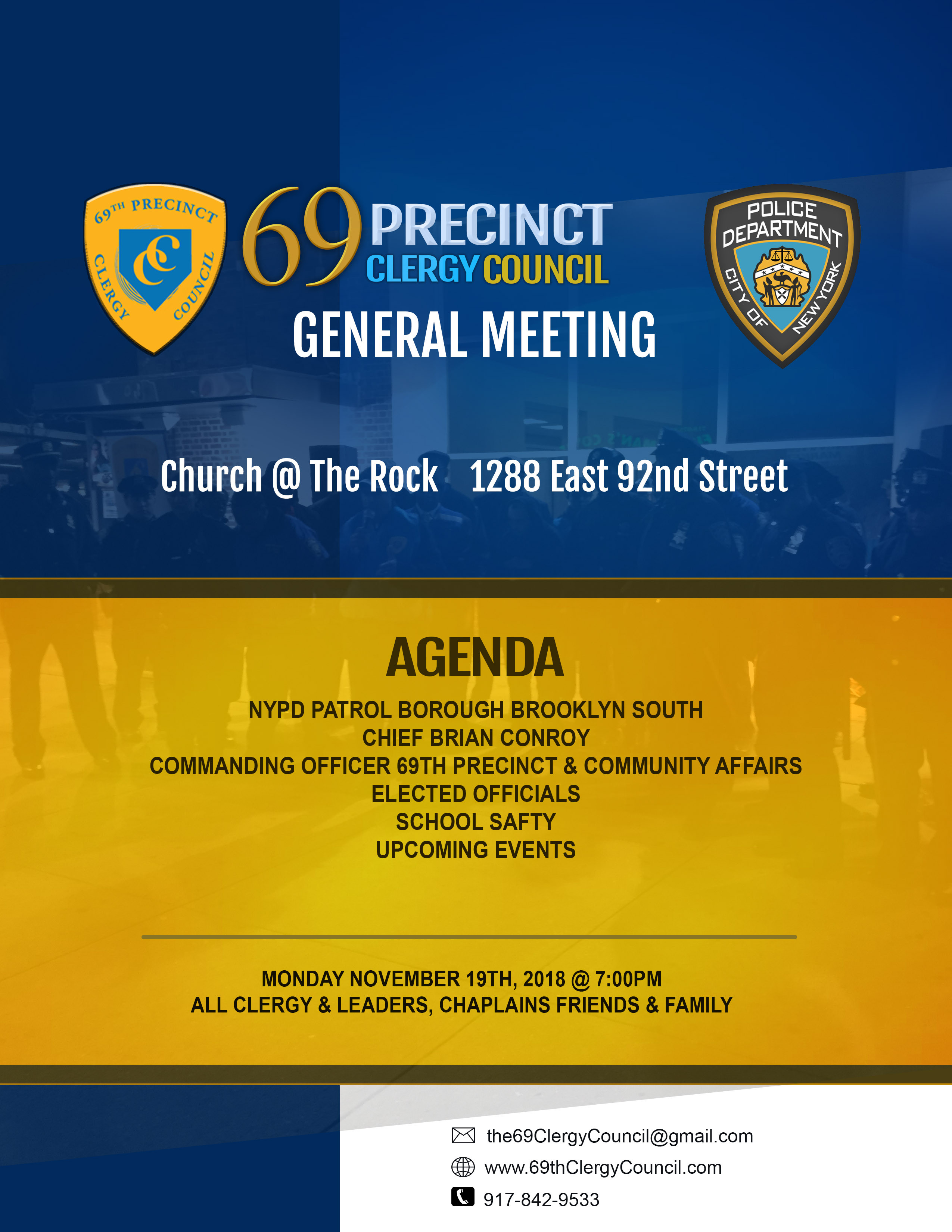 69TH PRECINCT CLERGY COUNCY GENERAL MEETING - NOVEMBER | 69th Precinct ...
