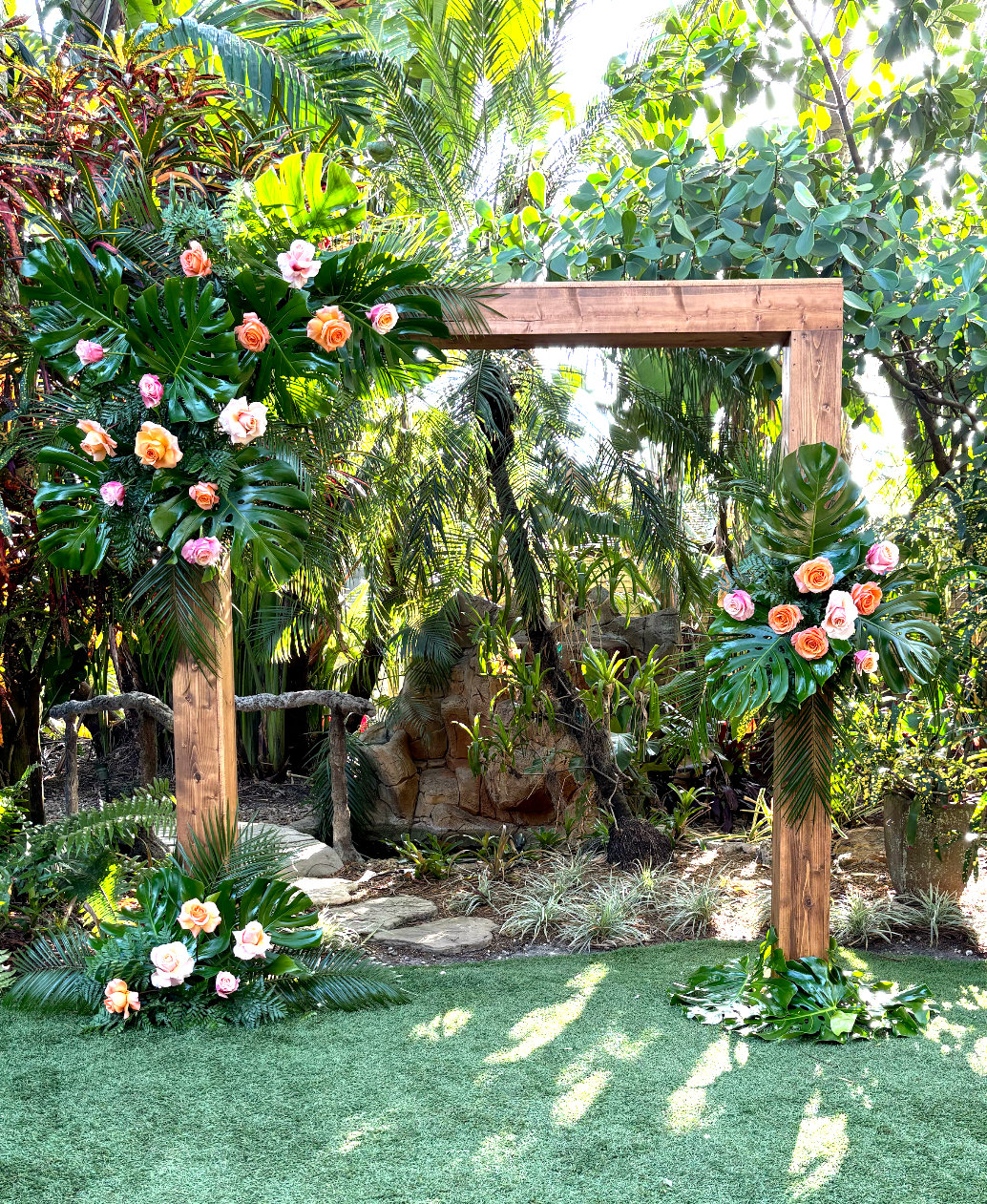 Rustic Wood Arch Walnut