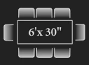 6' Banquet Table | elegantparties