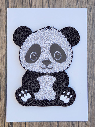 Paper Quilling Panda Frame | Trupti's Craft
