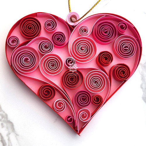 Paper Quilling Heart Decor/ Ornament | Trupti's Craft