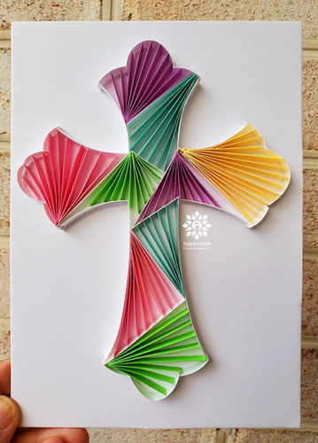 Framed Paper Quilling Cross | Trupti's Craft
