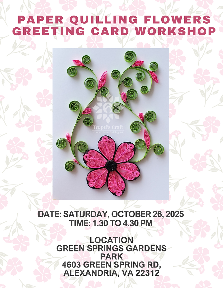 Paper Quilling Flower Card Workshop