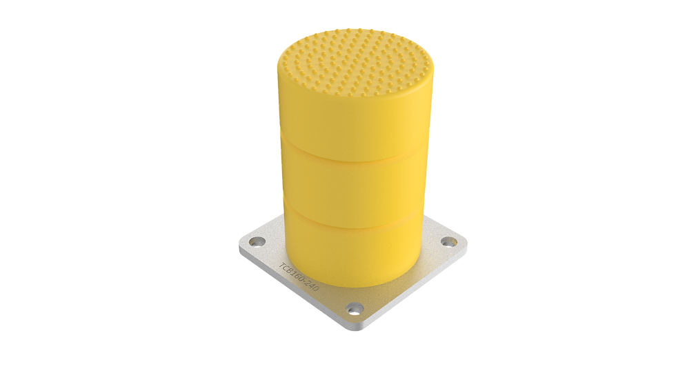 technogrid gantrail rail clips oleo buffers cellular energy absorption