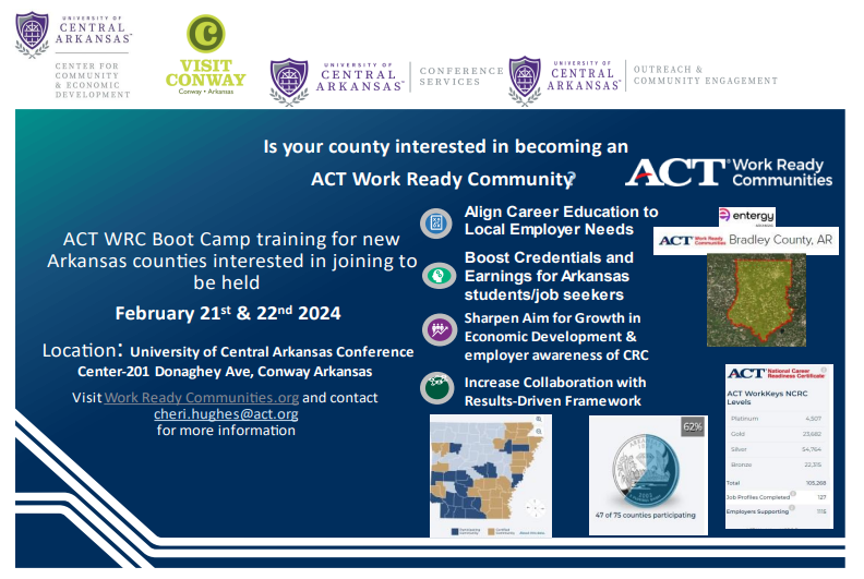 ACT brings Work Ready Community Boot Camp Training to UCA February 21-22