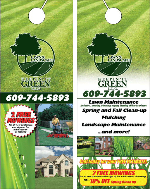 Lawn Care Door Hanger Ideas At Alfredo Grove Blog