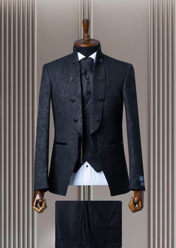 Black Textured Wedding Suits | Turkish Wedding Suits Slim Fit Suit ...