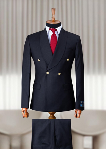 Double Breasted Two Buttons Suits | Black Double Breasted Suit | Suits ...