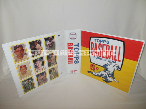 Custom Made 2-Inch 1957 Topps Baseball Trading Card Album Binder | My Site