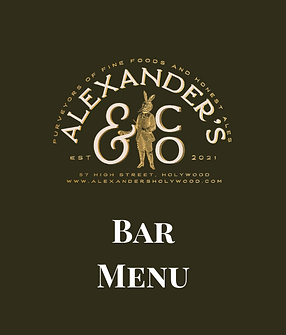 Menu | Alexanders And Co