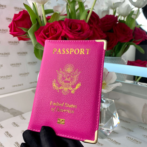 Luxury Passport Cover (Hot Pink) | Opulence Clothing