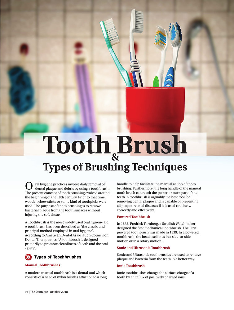 My Published Article In The DentCare Magazine