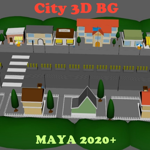 City Road BG for maya. | Animseeds