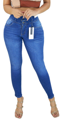 Wholesale 3 Button Skinny Jeans Med Wash | Denim Manufacturing